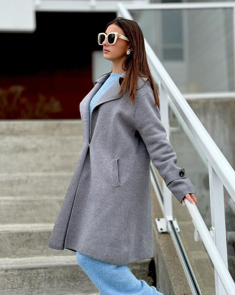 MEROKEETY Long Sleeve Lapel Collar Blazer Cardigan – Merokeety